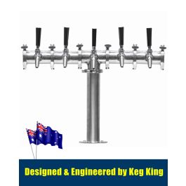 Font - Modular Beer Tower Font with Taps - Five Tap